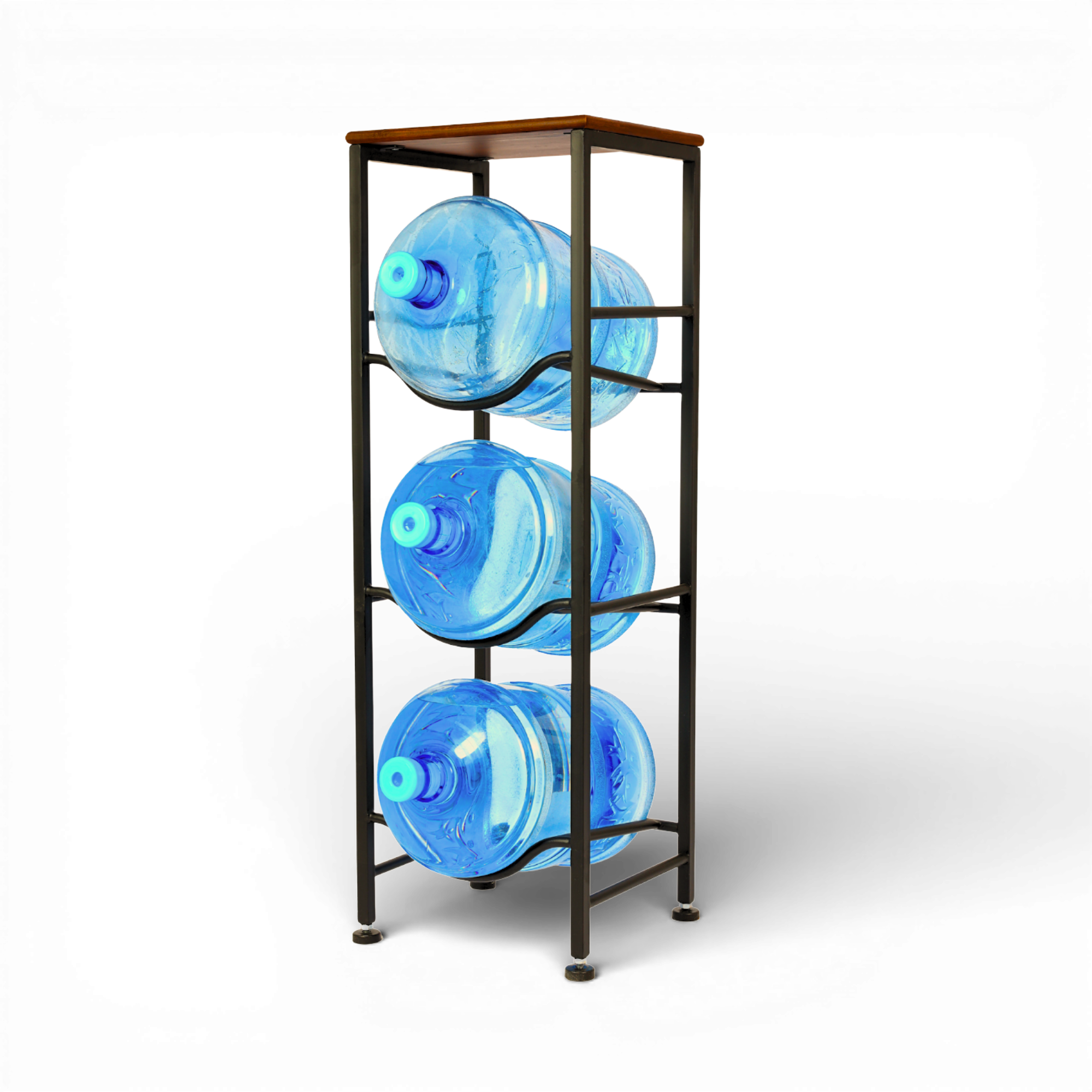 WaterRack Premium | 3-Tier with Natural Wood Shelf – Genco